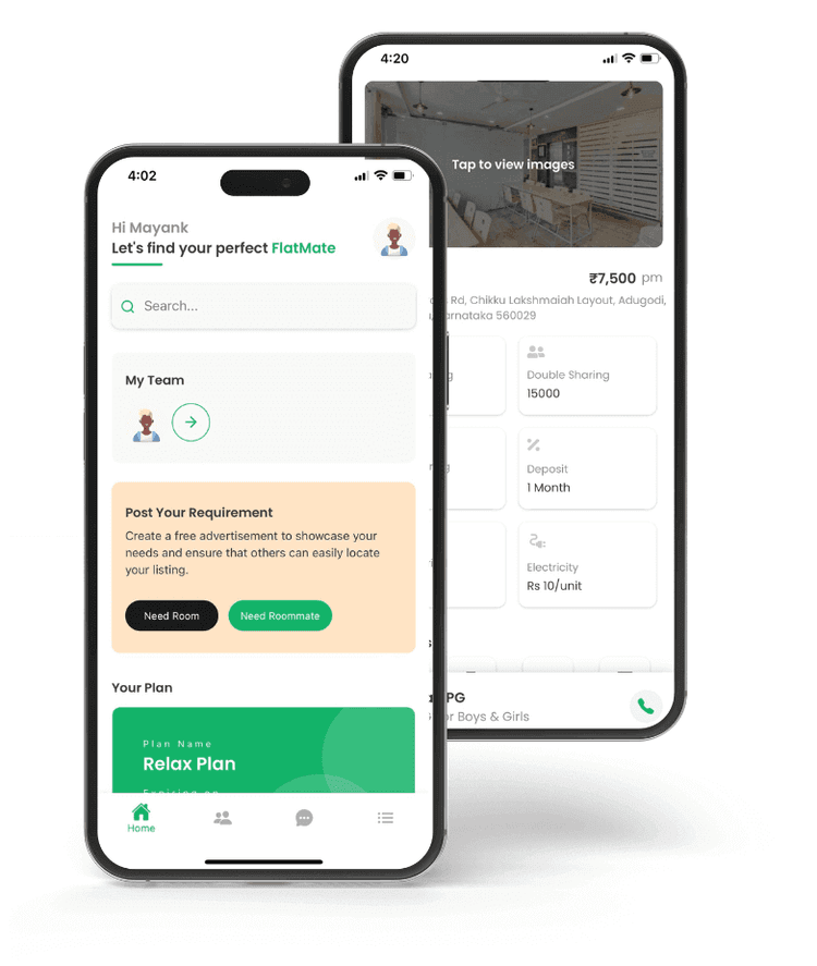 Find Flat and Flatmates, Rooms on Rent, Shared Apartments